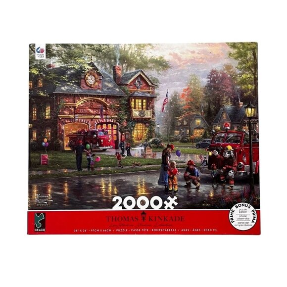 ceaco | Games | Ceaco Thomas Kinkade 200 Piece Hometown Firehouse ...